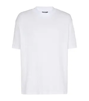 Balmain Cotton-blend Monogram T-shirt