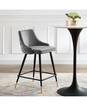 MODWAY Adorn Performance Velvet Counter Stool