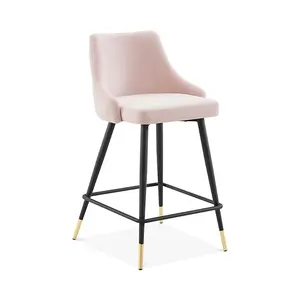 MODWAY Adorn Performance Velvet Counter Stool - Pink