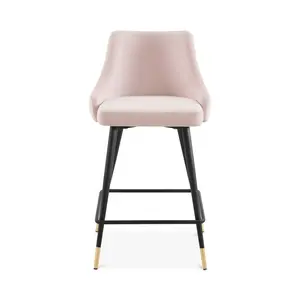 MODWAY Adorn Performance Velvet Counter Stool - Pink