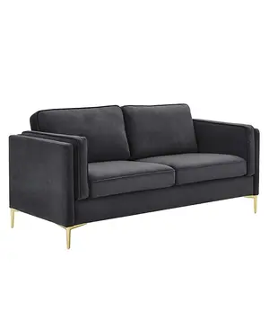 MODWAY Kaiya Performance Velvet Sofa - Charcoal