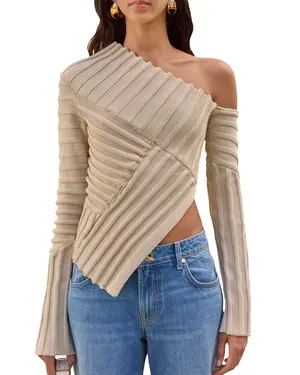 Cult Gaia Jaidan Asymmetric Knit Top