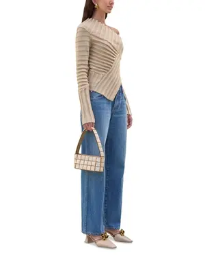 Cult Gaia Jaidan Asymmetric Knit Top