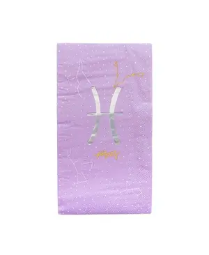 JOLLITY & CO Zodiac Themed Paper Party Guest Napkins, Set Of 16 - Pisces