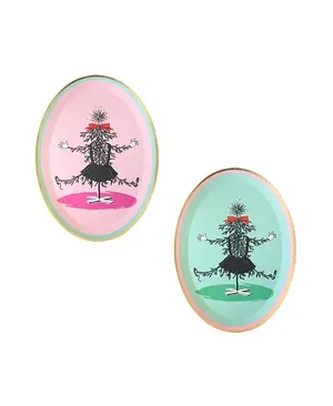 JOLLITY & CO Eloise At The Plaza Christmas Large Paper Plates, Set Of 8 - Multicolor