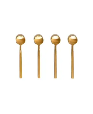 FLECK Wabi Coffee Spoons Set Of 4 - Brass