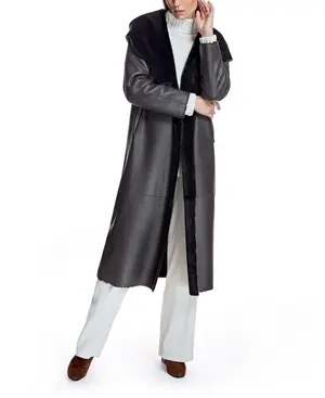 MAXIMILIAN Reversible Nappa Shearling Coat