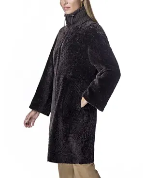 MAXIMILIAN Shearling Lamb Walking Coat