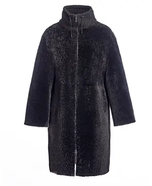 MAXIMILIAN Shearling Lamb Walking Coat