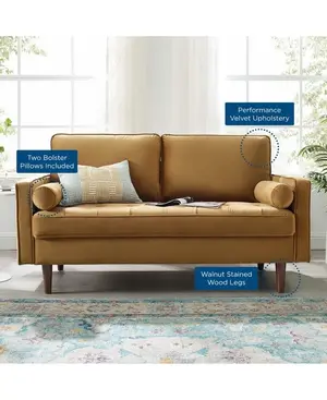 MODWAY Valour Performance Velvet Loveseat