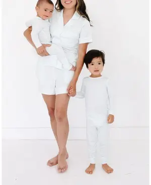 MOTETTE Cloud Stripe Bamboo Pajama Set