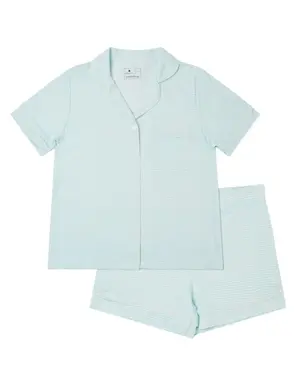 MOTETTE Cloud Stripe Bamboo Pajama Set
