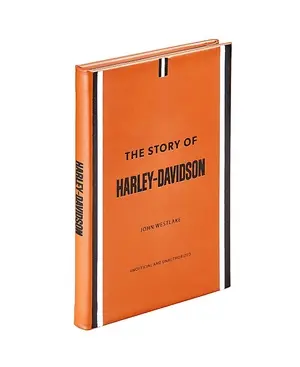 GRAPHIC IMAGE The Story Of Harley Davidson Leather Bound Book - Orange