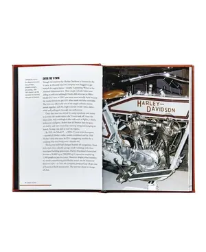 GRAPHIC IMAGE The Story Of Harley Davidson Leather Bound Book
