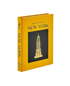 GRAPHIC IMAGE Trope New York Leather Bound Book - Yellow