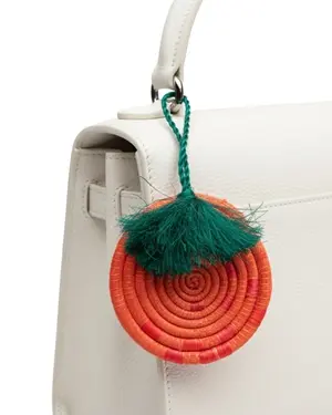 INDEGO AFRICA Fruit Slices Bag Charm - Orange