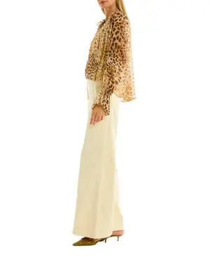 SECRET PON-PON Cambria Leopard Print Blouse - Brown Leopard