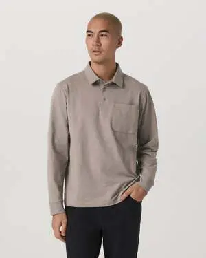 Vuori Long Sleeve Coronado Rugby - Walnut Heather