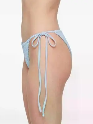 Frankies Bikinis Tia Tie-detail Bikini Bottom - Blue