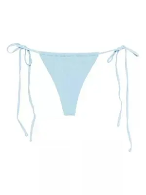 Frankies Bikinis Tia Tie-detail Bikini Bottom - Blue
