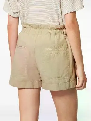 MARANT ETOILE Beige Tie-fastening Pleated Shorts - Neutrals