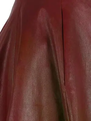 Stouls Arielle Leather A-line Skirt - Red