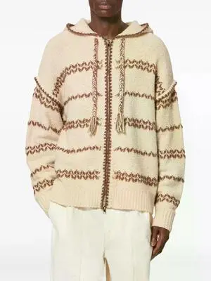 MARANT Rolian Striped Hooded Cardigan