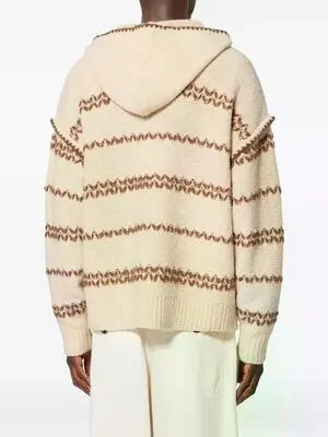 MARANT Rolian Striped Hooded Cardigan
