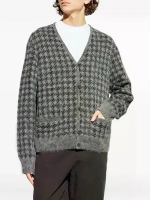 ALLSAINTS Zain Houndstooth Cardigan - Grey