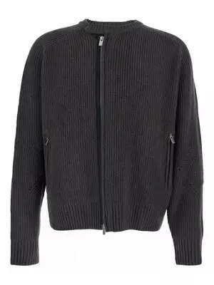 TONYWACK Crew-neck Zip-fastening Cardigan
