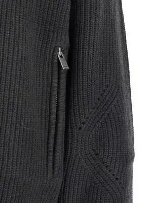 TONYWACK Crew-neck Zip-fastening Cardigan