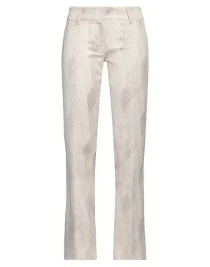 FORTE_FORTE Straight-leg Jacquard Pants - Ivory