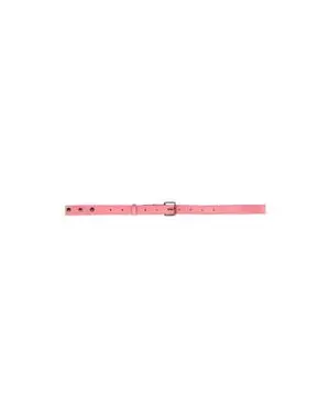 FORTE_FORTE Leather Skinny Belt - Pink