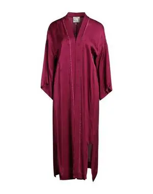 FORTE_FORTE Jacquard Satin Kimono Jacket - Red