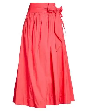 FORTE_FORTE Midi Wrap Skirt - Red