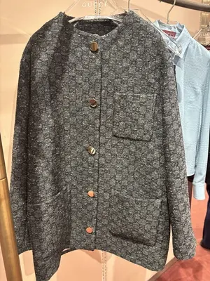 Gucci Gg Boutonné Wool Tweed Jacket - Grey