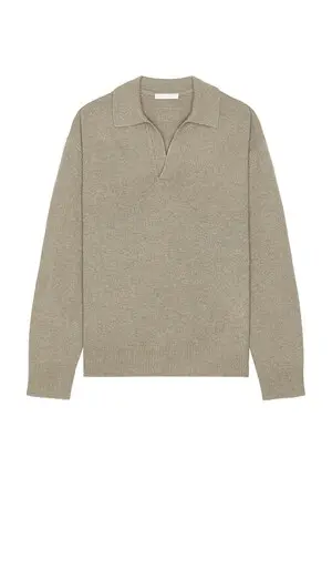 Helmut Lang Brushed Polo In Grey - Fog