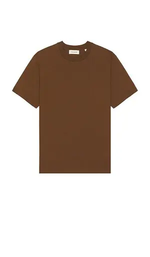 FRAME Light Cotton Tee In Brown - Caramel