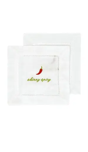 ABBODE Skinny Spicy Napkin In White - N,a