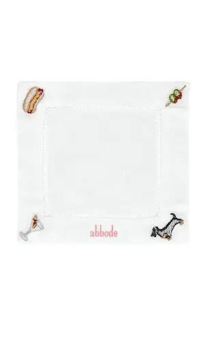 ABBODE Tinis & Weenies Napkin In White