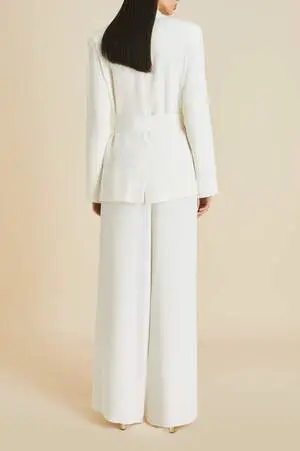 Olivia Von Halle Jagger Pajamas - Ivory