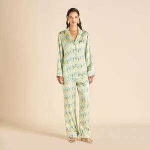 Olivia Von Halle Lila Loulou Can-can Pajamas - Yellow