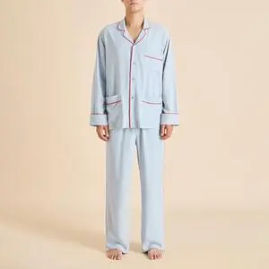 Olivia Von Halle Laurent Cerulean Pyjamas - Blue
