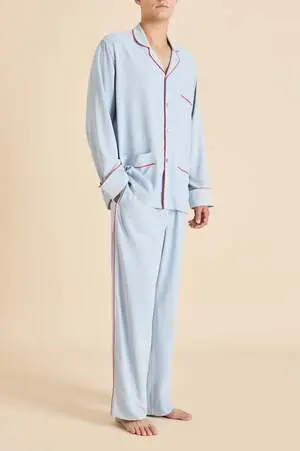 Olivia Von Halle Laurent Cerulean Pyjamas