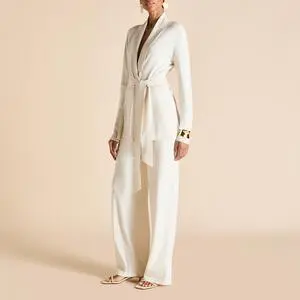 Olivia Von Halle Caro Alaska Ivory Knitwear White