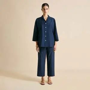 Olivia Von Halle Casablanca Navy Pajamas - Navy Blue
