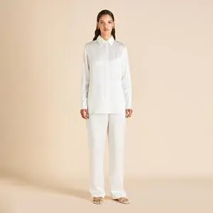 Olivia Von Halle Bacall Pajamas - Ivory