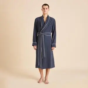 Olivia Von Halle Mescal Navy Robe