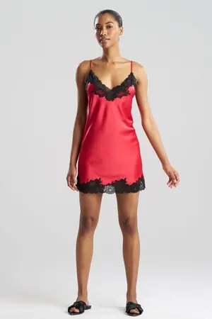 Natori Peony Glamour Chemise - Red
