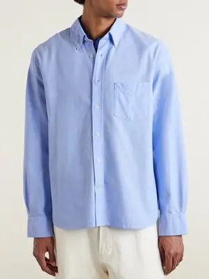 Officine Générale Button-down Collar Cotton Oxford Shirt